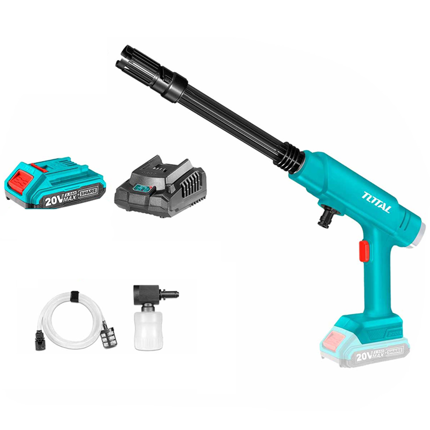 Total Cordless pressure washer 24.8Bar 20V - Annex Power Tools